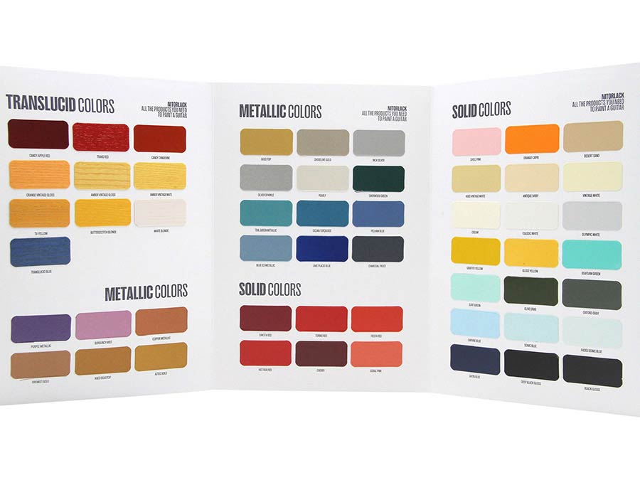 NitorLACK N880133106 colour chart - Van der Zwaag Muziek
